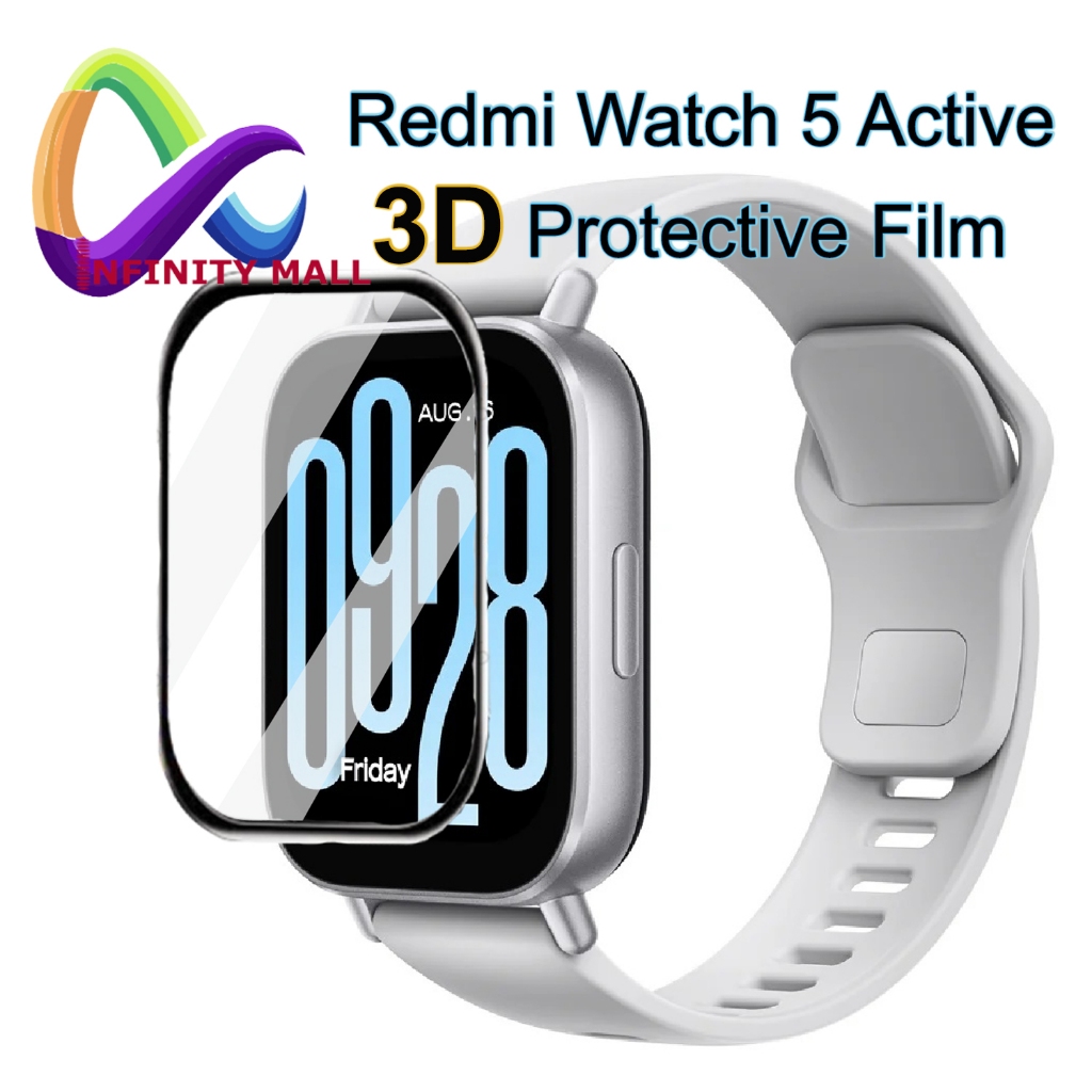 ฟิล์ม ลงโค้ง 3D Redmi Watch 5 / 5 Active / 5 lite PMMA full curved edge ...