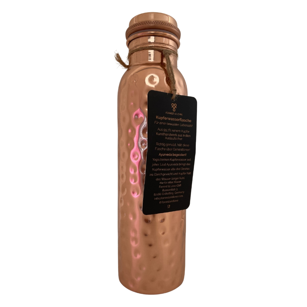FORREST & LOVE | PREMIUM HAMMERED COPPER WATER BOTTLE | ขวดน้ำทองแดง แบบตอก | Shopee Thailand