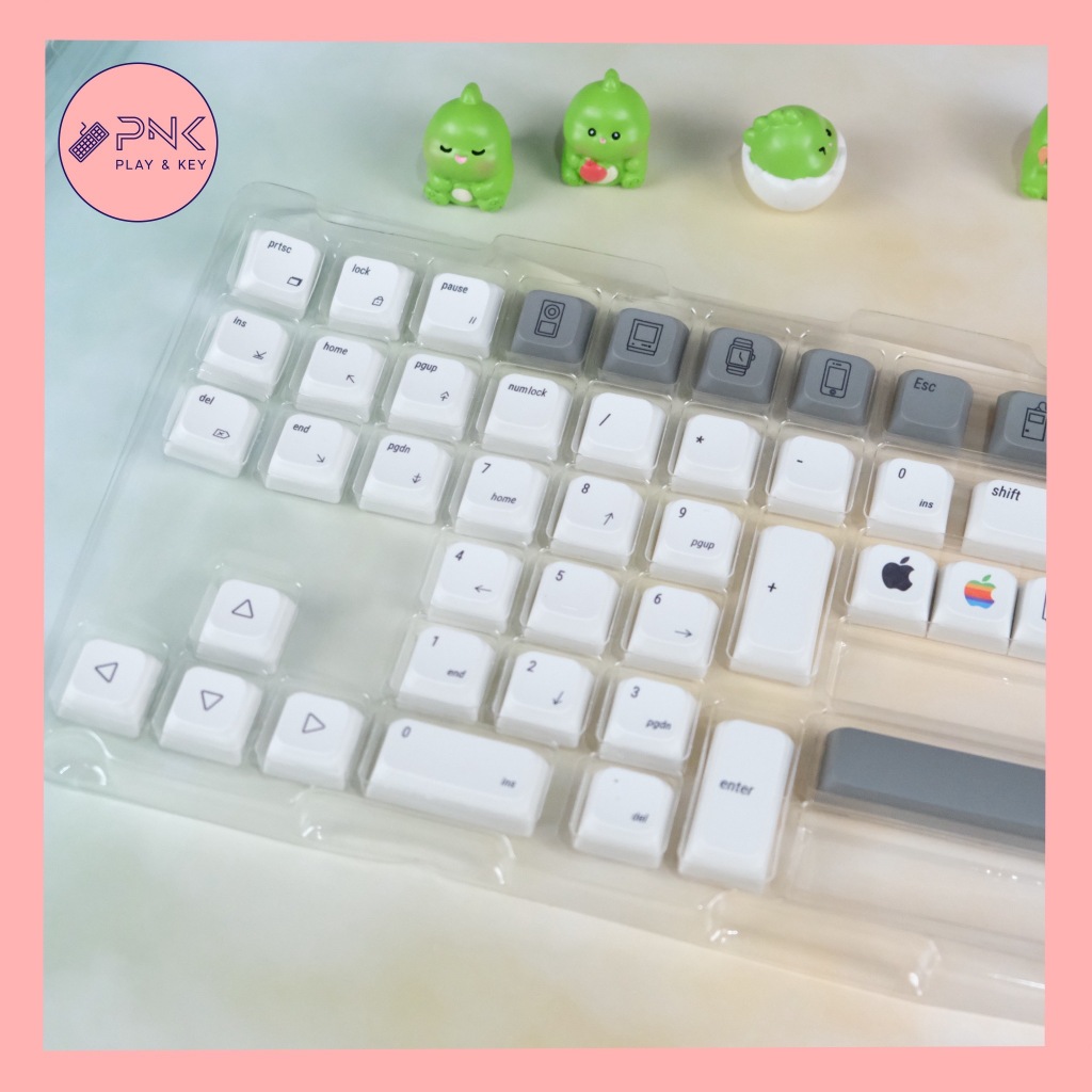 พร้อมส่ง คีย์แคป PBT ภาษาไทย , Keycap style minimalist white XDA 127 ...