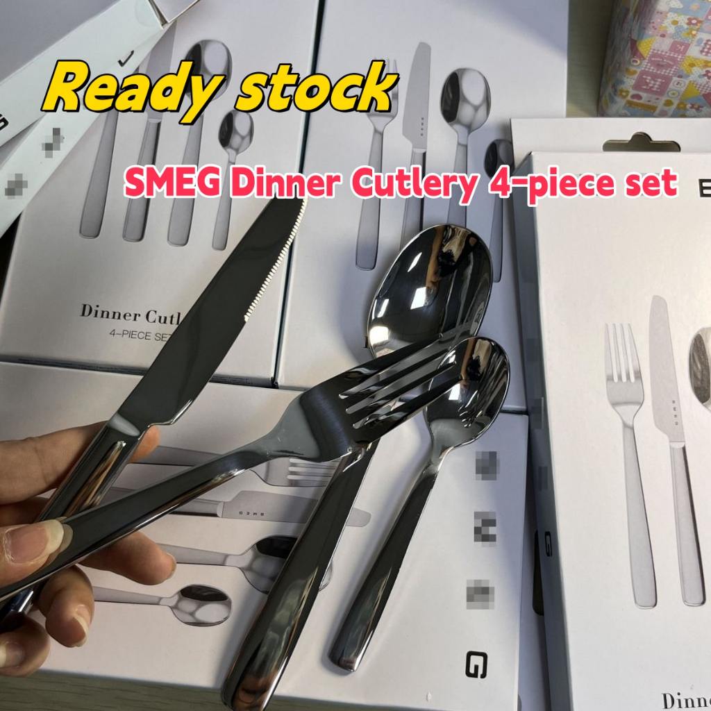 🔥พร้อมส่ง🔥Smeg แท้ 100% ช้อนส้อม ชุดช้อนส้อมมีด ชุดช้อนส้อมพกพา มีให้เลือก SMEG Dinner Cutlery 4 ...
