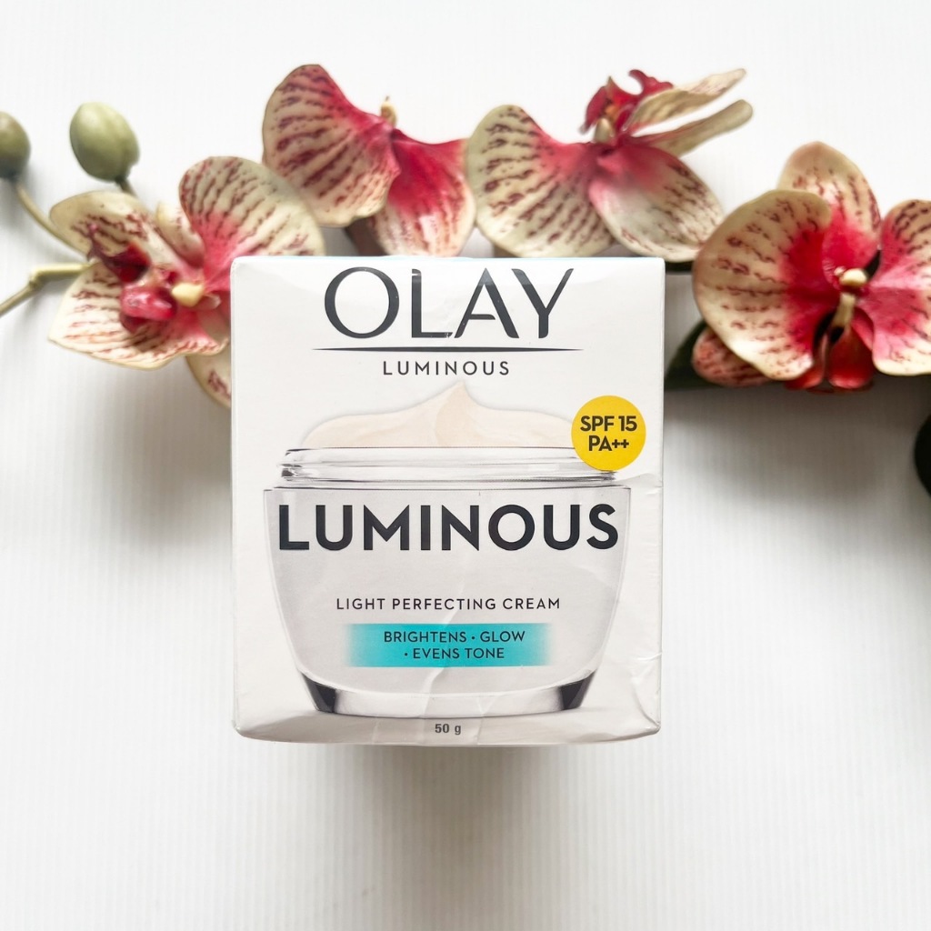*อ่านก่อนซื้อ 50 g. หมดอายุ 01/28 Olay Luminous Light Perfecting Day Cream SPF15 โอเลย์ ลูมินัส ...