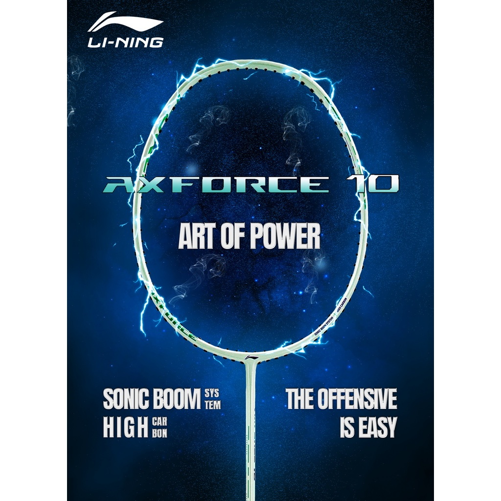 LI-NING ไม้แบดมินตัน รุ่น AXFORCE 10 (4U/5U) แถมซอง+พันด้าม+เอ็น พร้อม ...