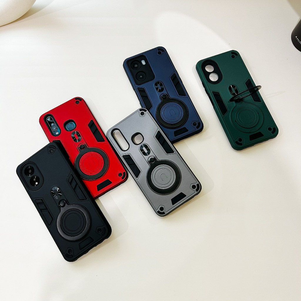 เคสกันกระแทก 2in1 พร้อมขาตั้ง Oppo A15 A16 A17 A18 A52020 A53 A54 A57