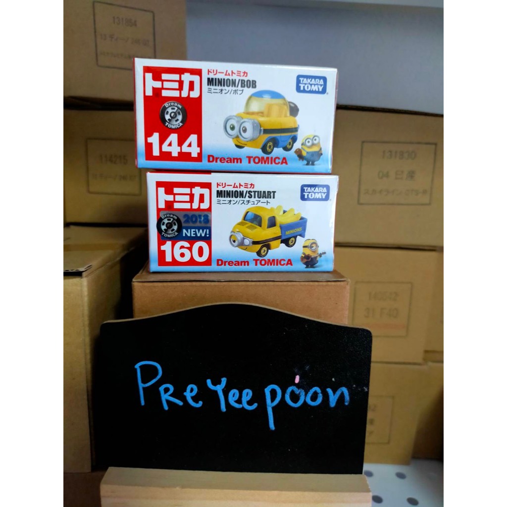 Takara Tomy โทมิก้า โมเดลรถ Dream Tomica minion bob , stuart , No.144 ...