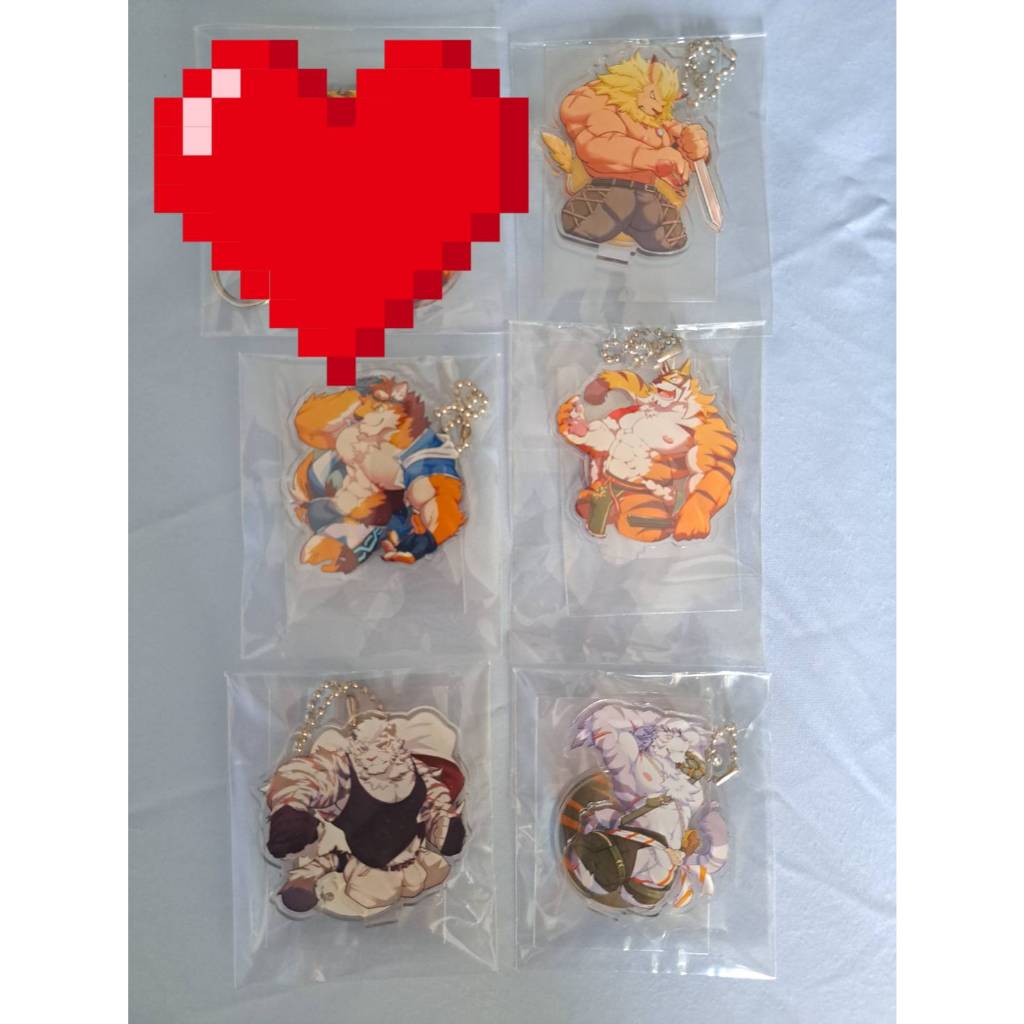 (สินค้ามือหนึ่ง) พวงกุญแจการ์ตูน ประเภท Kemono / Furry (Ezhno's ...