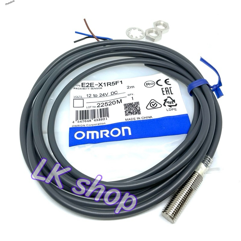 E2E-X1R5F1 / E2E-X1R5F1-Z เซ็นเซอร์ Proximity sensor ขนาด8M ( 3สาย ชนิดPNP-NO) ใช้ไฟ12-24VDC ...