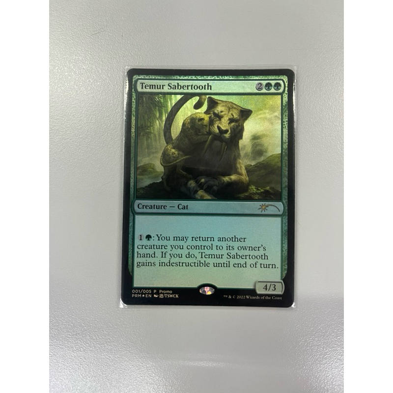 การ์ด MTG Temur Sabertooth Foil Green Magic the Gathering EDH รุ่น ...