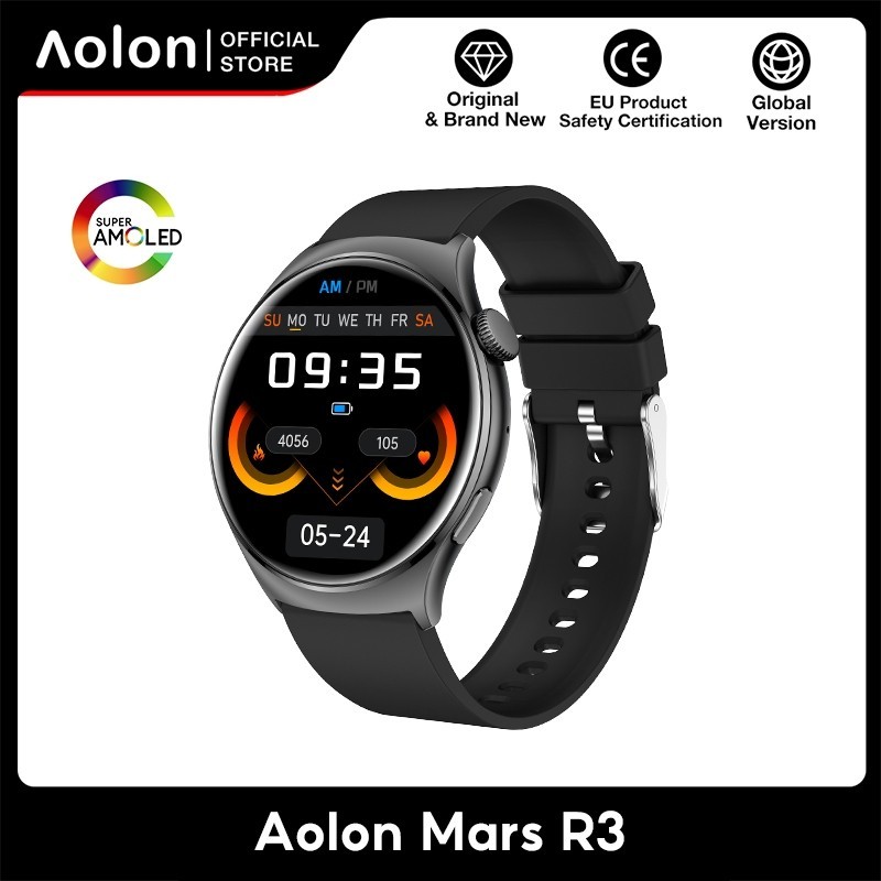Aolon Mars R3 สมาร์ทวอทช์ Amoled smartwatch IP68 กันน้ำ 300mAh นาฬิกา ...