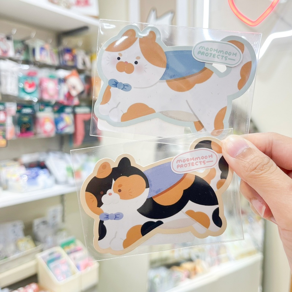 มีลายใหม่ด้วยนะ! Sticker Flake สติกเกอร์เฟลก ลาย น้องแมวน้อย ตัวจิ๋ว ...