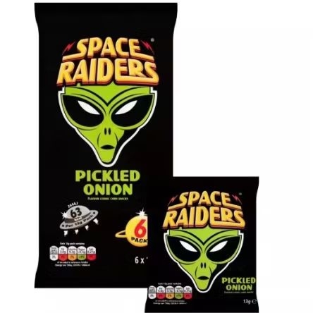 Space Raiders Pickled Onion Multipack Crisps 6 Pack - ขนม เอเลี่ยนรสหัว ...