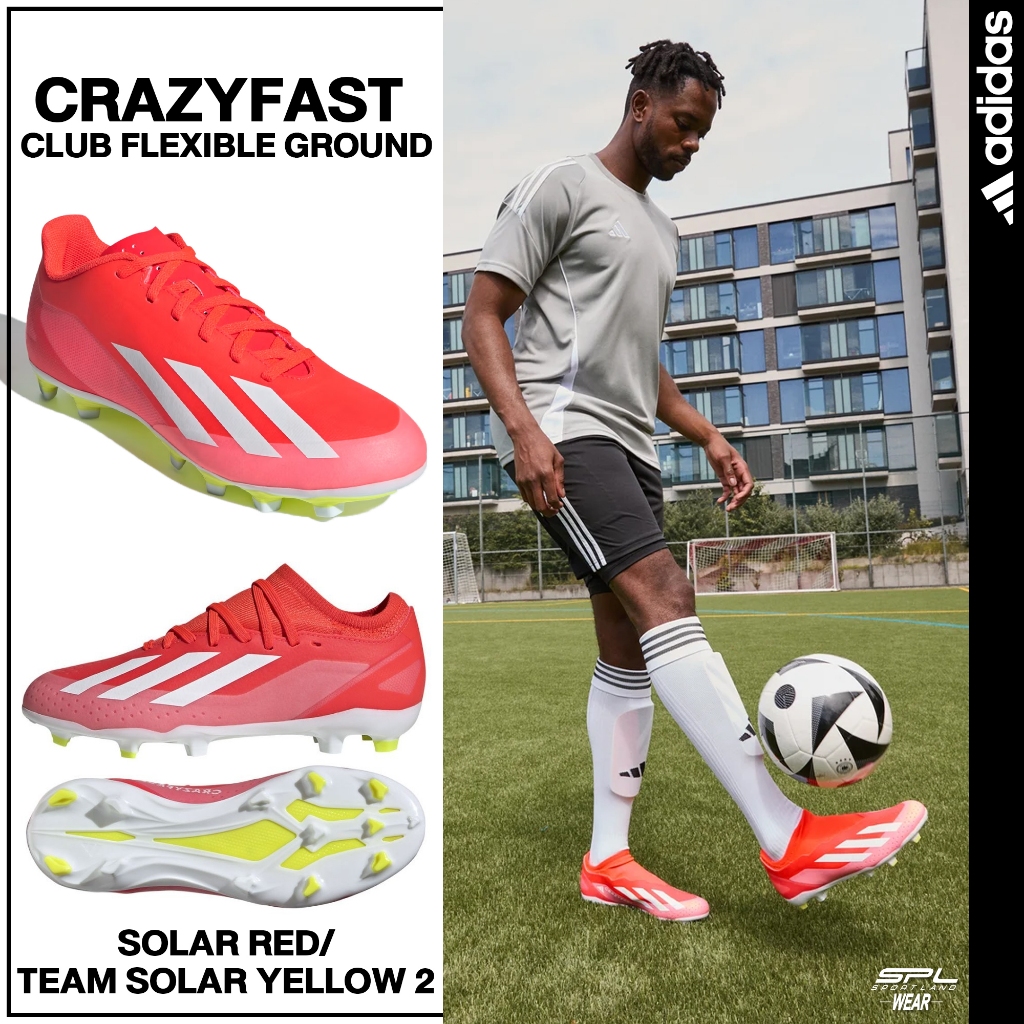 Adidas อาดิดาส รองเท้าฟุตบอล รองเท้าสตั๊ด FB Crazyfast Club Flexible ...