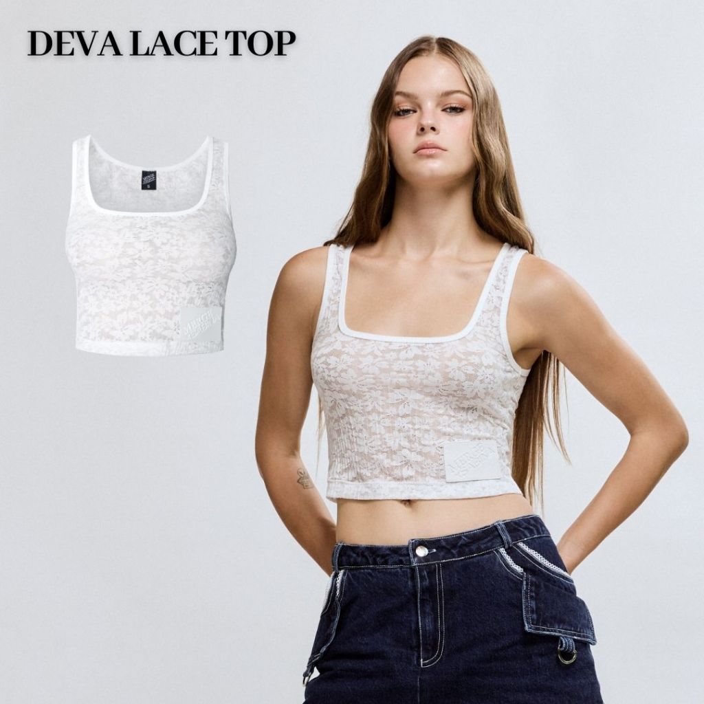Merge Official - Deva Lace Top (พร้อมส่ง) | Shopee Thailand