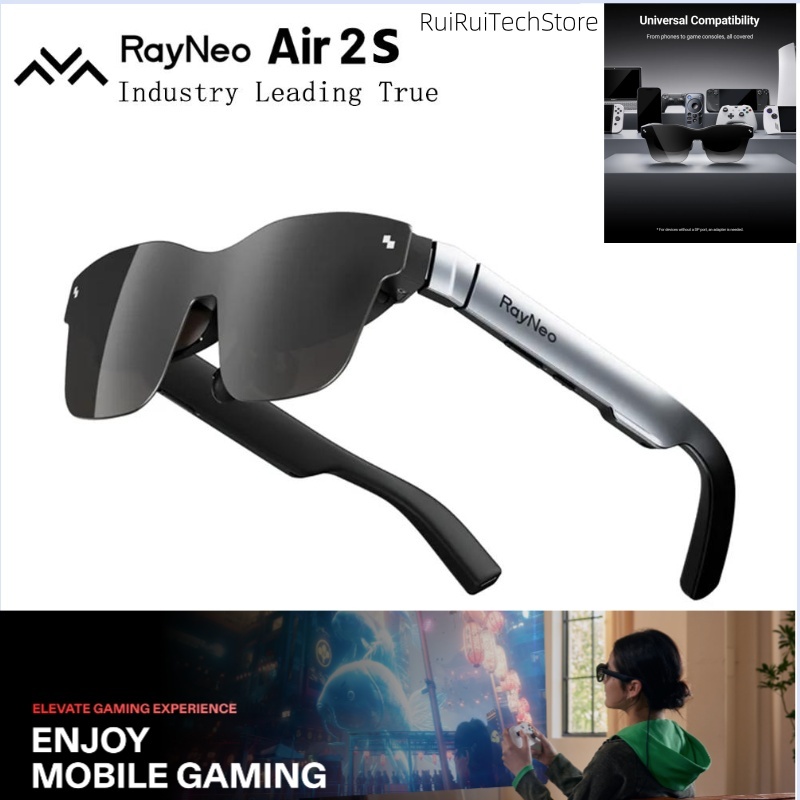 [New Arrival]RayNeo Air 2s AR แว่นตา 85 นิ้วจอแสดงผลหน้าจอ OLED 120Hz Refresh Rate 3D HD Private ...