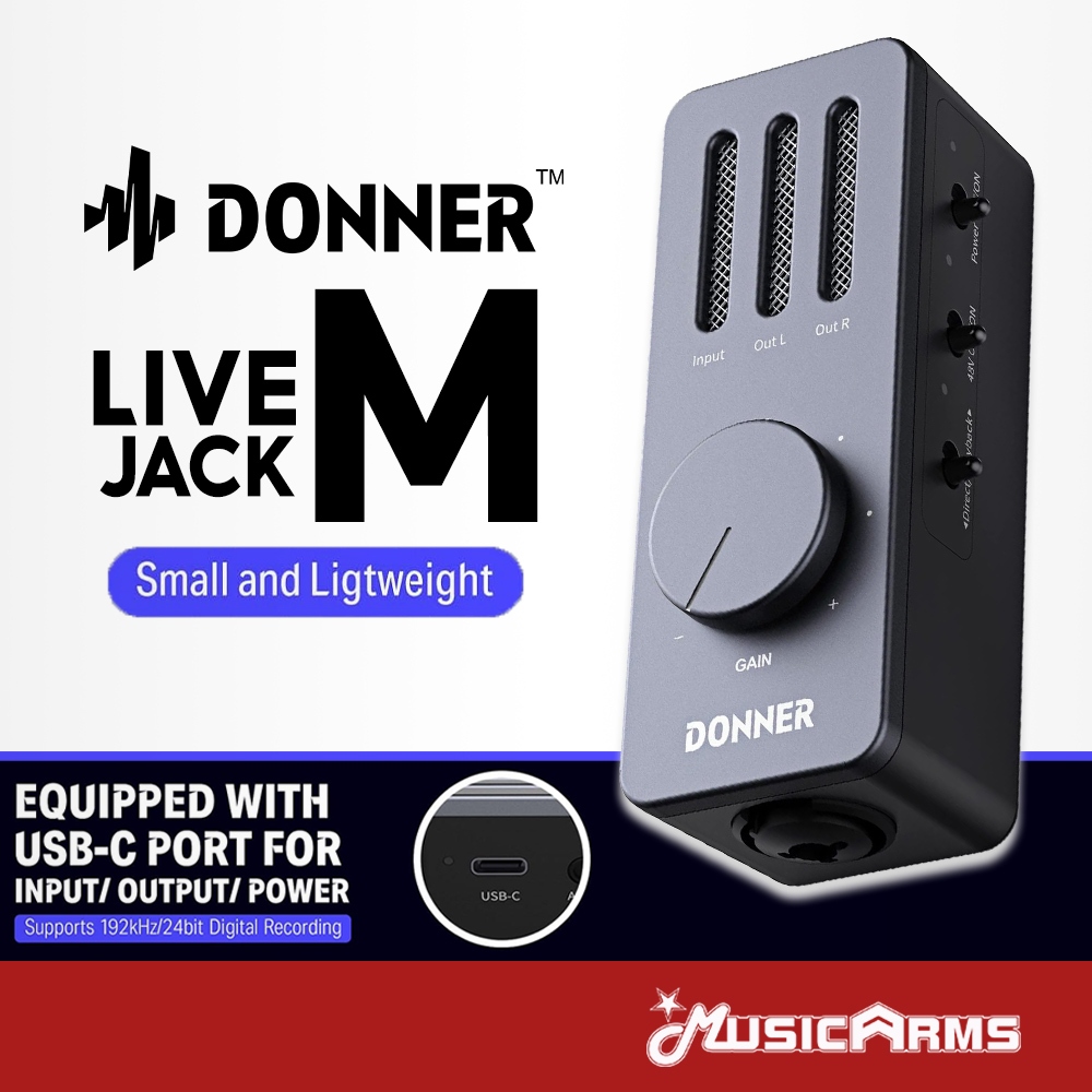 Donner Livejack M ออดิโออินเตอร์เฟส Audio Interface รับประกันศูนย์ ...