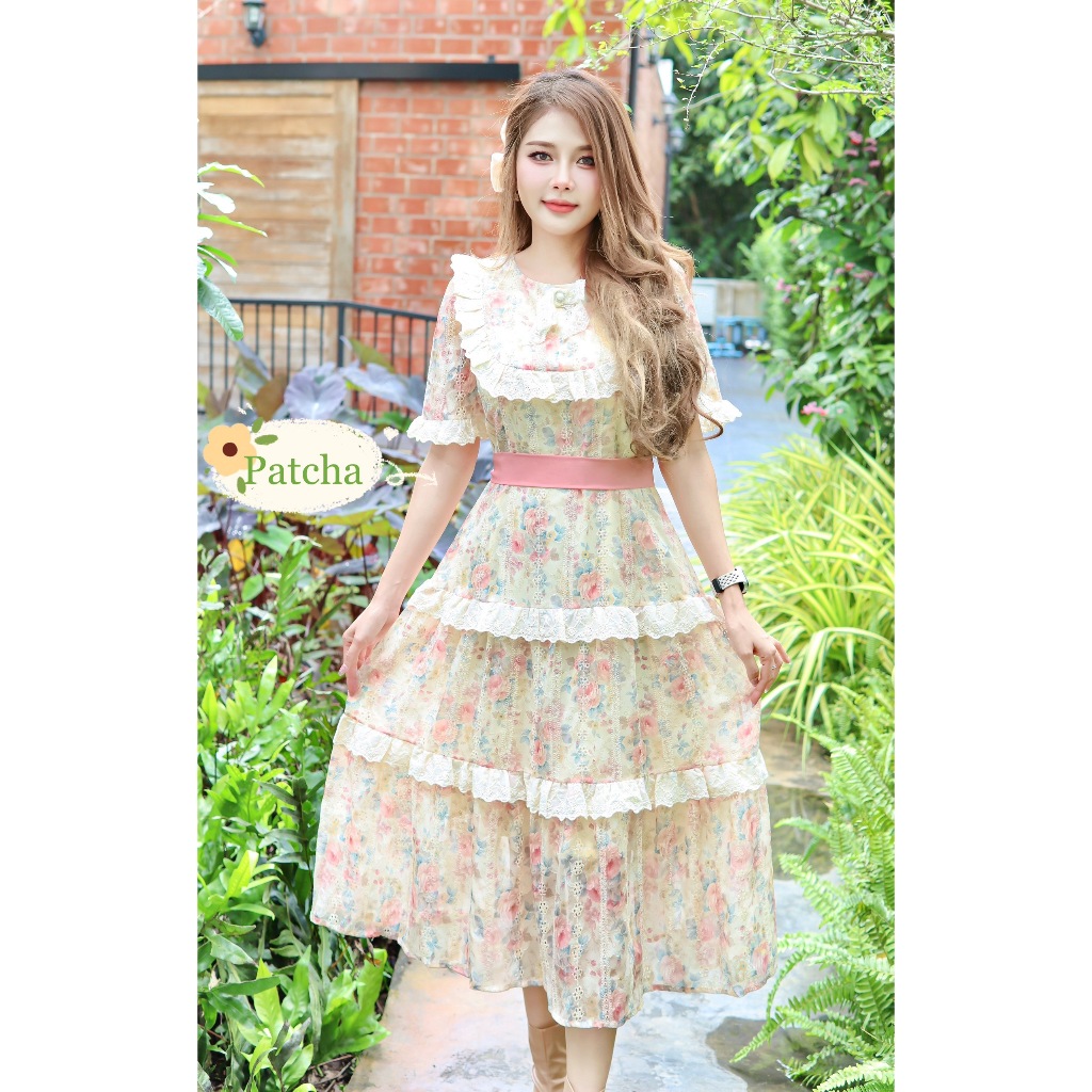 "เช็คสต็อคสินค้าก่อนสั่งซื้อค่ะ" PATCHA เดรสยาวผ้าปักลูกไม้ทั้งตัวอย่างดี ตัวนี้ผ้าสวย | Shopee ...