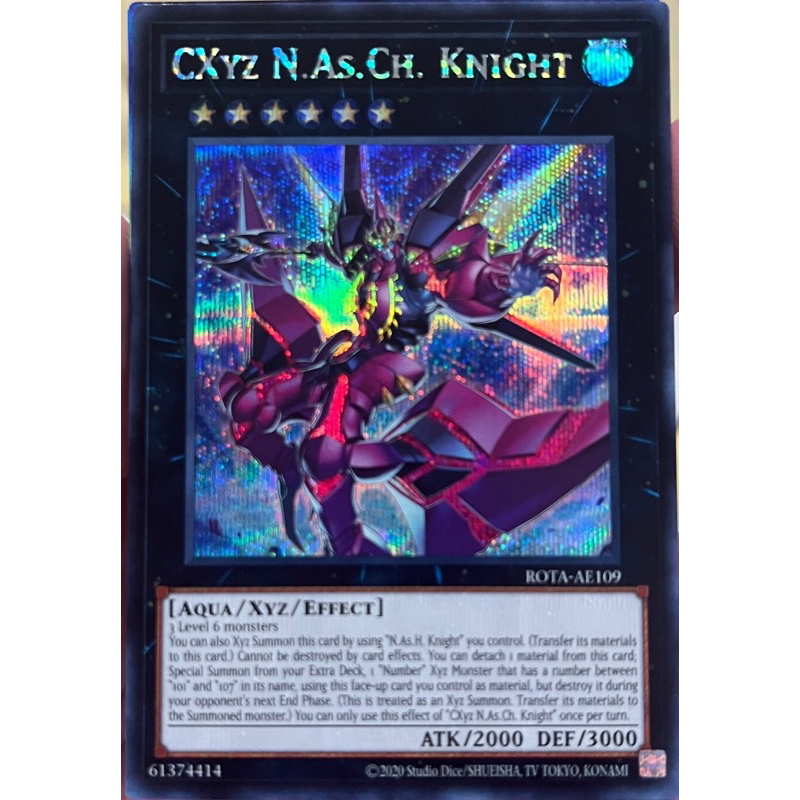 Yugioh Asia-Eng [ROTA-AE109] CXyz N.As.Ch. Knight (Secret Rare) การ์ด ...