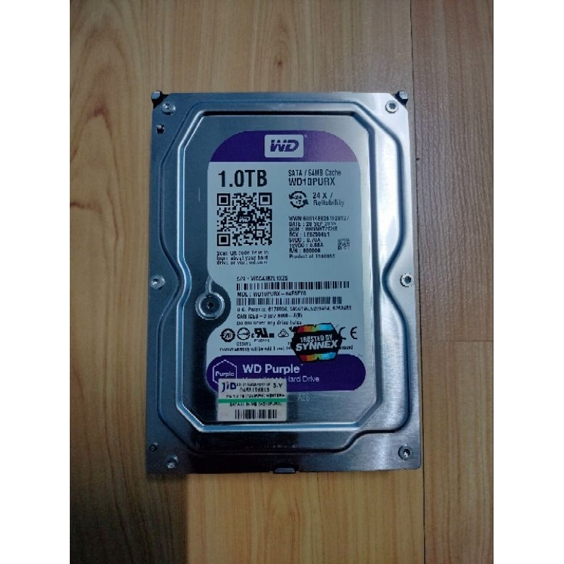 Hdd.1TB.WD Purple WD10PURX.มือสองเทสแล้วใช้งานได้ปกติ อึดทนเหมาะกับงาน ...
