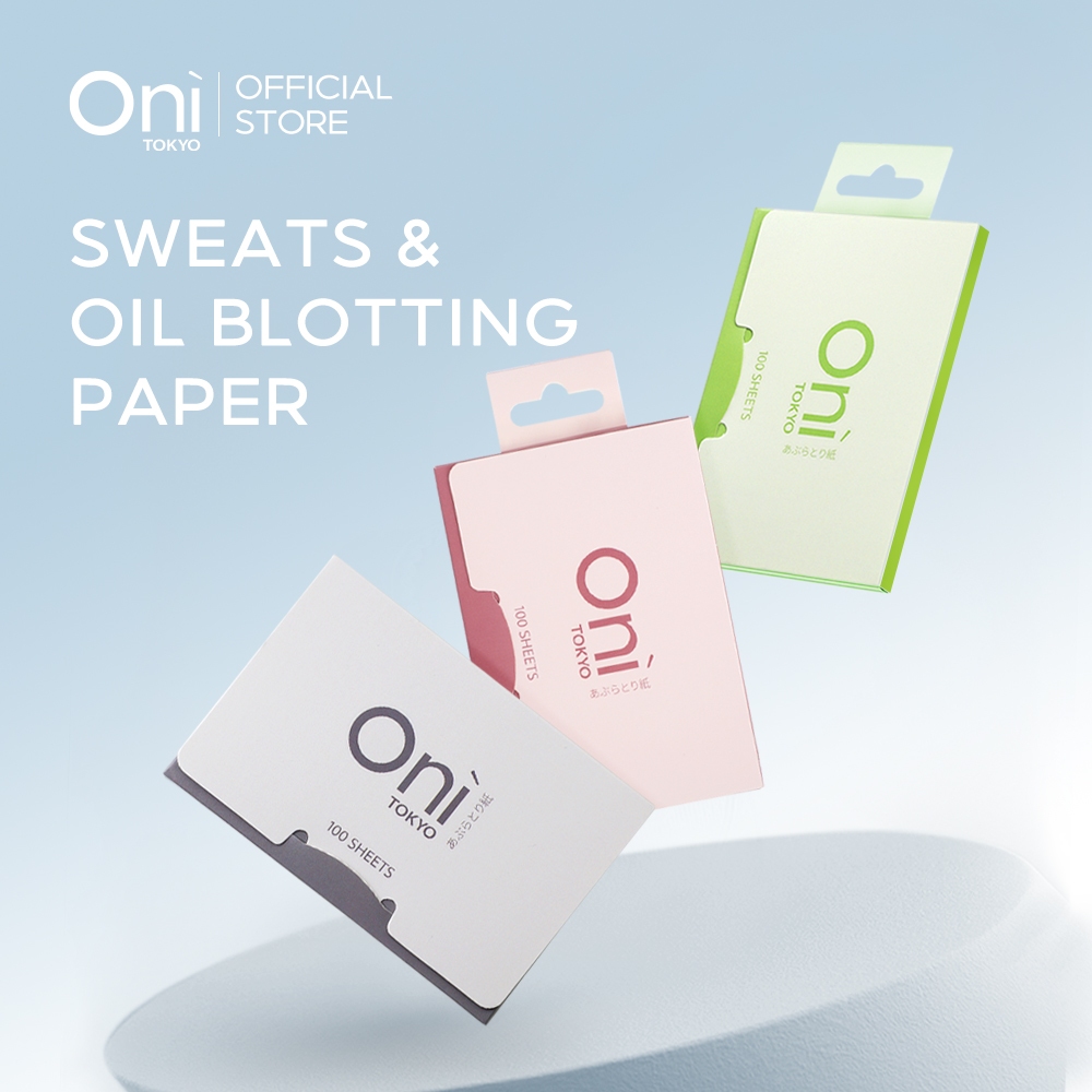 Oni sweat and oil absorbing paper 100 sheets of facial oil absorbing ...