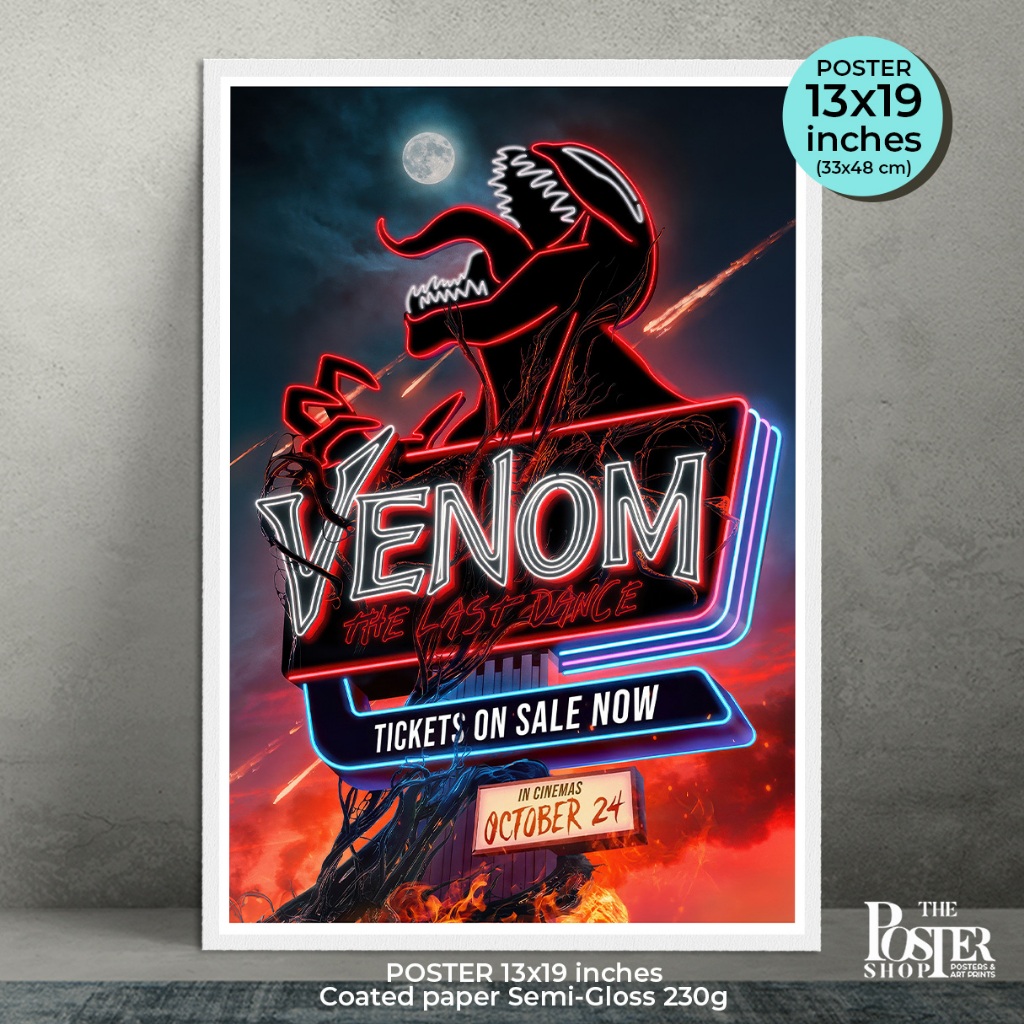 Venom 3 Poster The Last Dance โปสเตอร์เวน่อม มหาศึกอสูรอหังการ ขนาด ...
