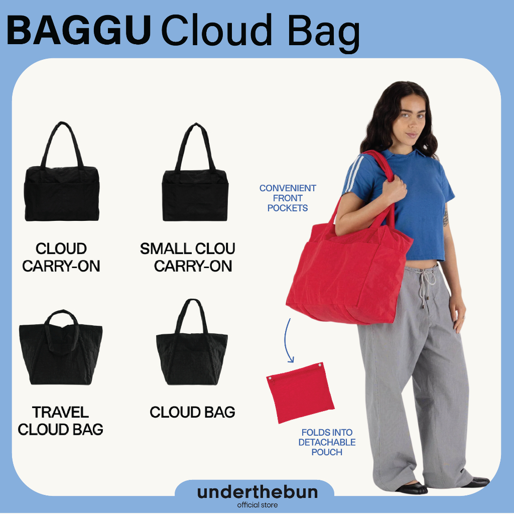 baggu - Cloud Bag 3ไซส์ [พร้อมส่ง] กระเป๋าสะพาย พับเก็บได้ | Shopee Thailand