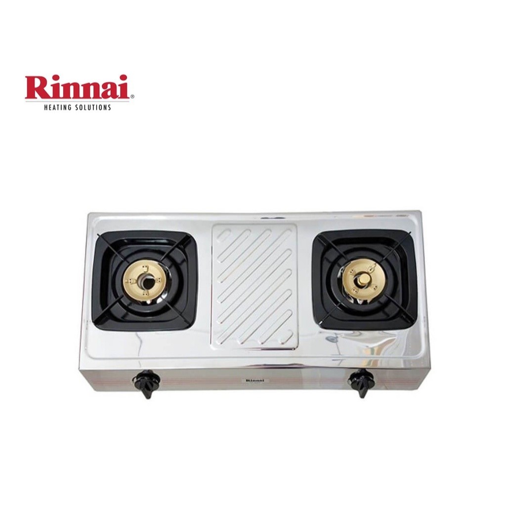 Rinnai เตาแก๊สตั้งโต๊ะ 2 หัว หน้าเตาสแตนเลส หัวทองเหลือง รุ่น RT-902A RT902A RT 902A | Shopee ...