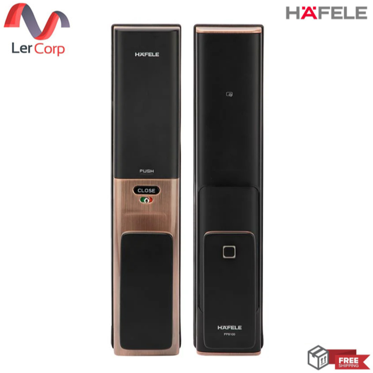 (Hafele) ชุดล็อคประตูระบบดิจิตอล บลูทูธ PP8100 สี Antique Copper (499. ...