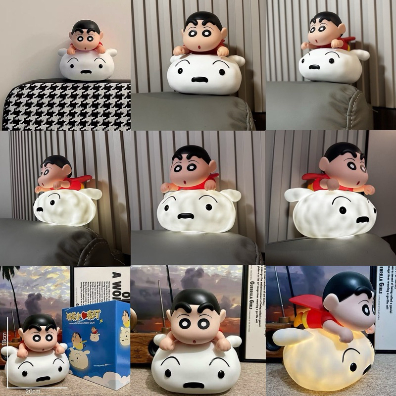 ชินจัง โคมไฟตั้งโต๊ะ Crayon Shin-chan Shinchan & Shiro Cloud Night ...