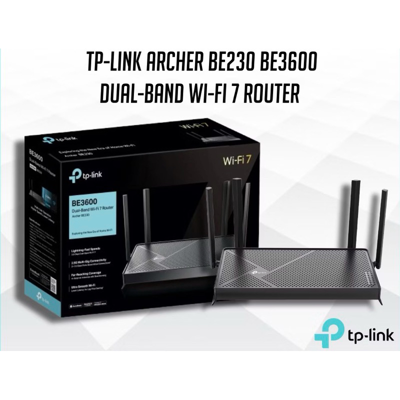 TP-LINK Archer BE230 BE3600 Dual-Band Wi-Fi 7 Router WAN/LAN 2.5G ...
