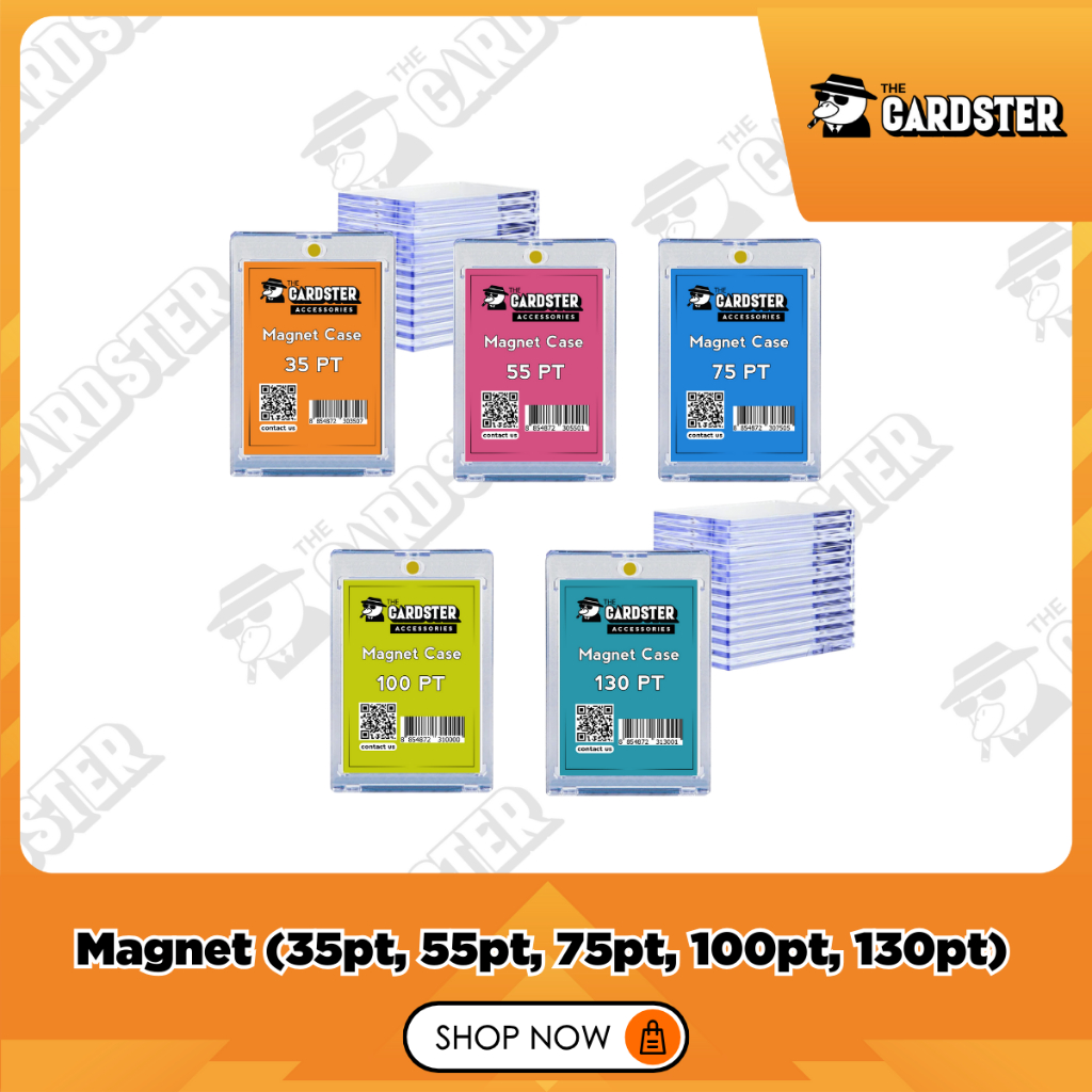 [พร้อมส่ง !!!] [The Cardster] Magnet Cased 35PT-130PT ป้องกัน UV แม็กเน็ตใส หัวหมุดสีทอง ขนาด ...