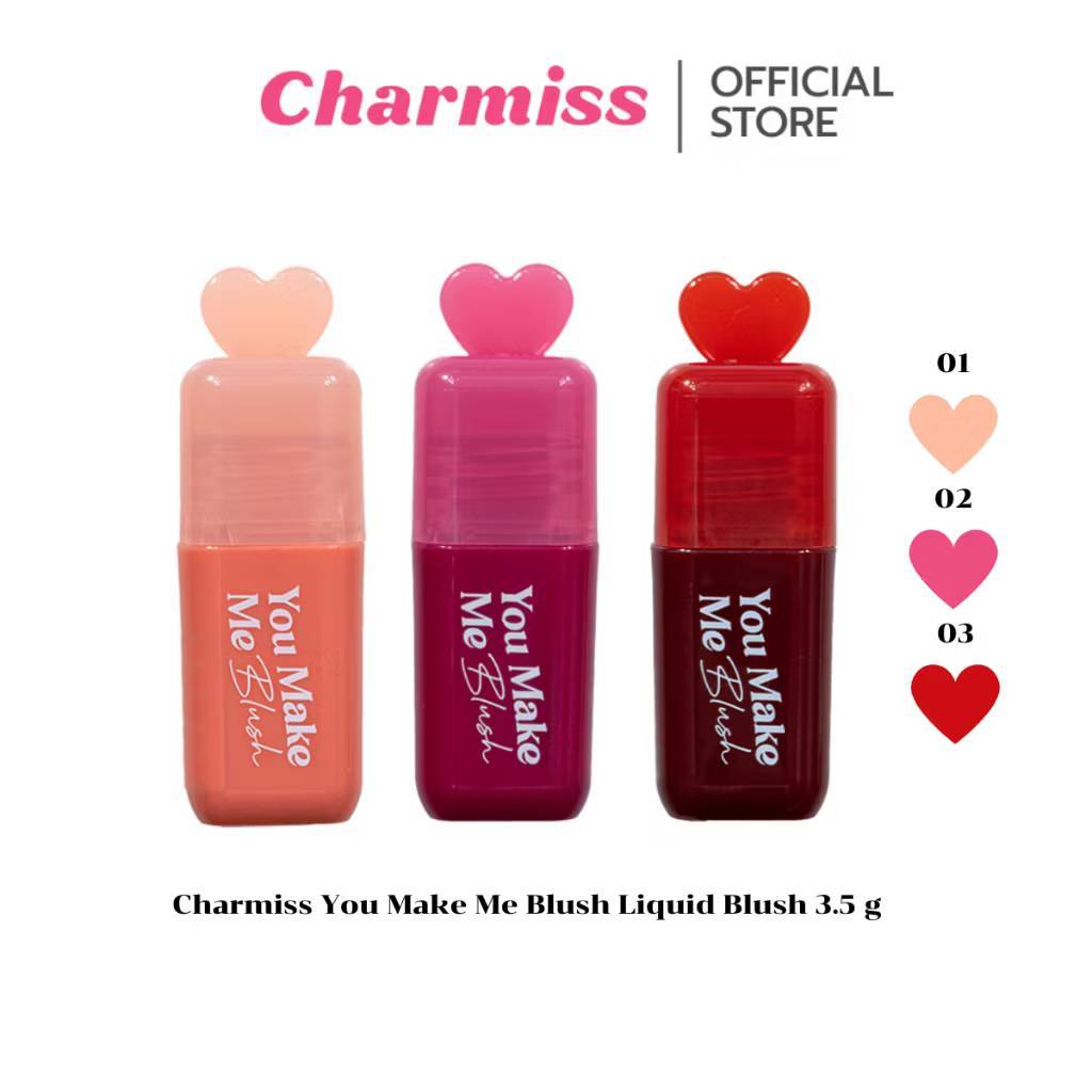 [ใหม่] Charmiss You Make Me Blush Liquid Blush On 3.5g ชาร์มิส บลัชน้ำมินิฮาร์ท | Shopee Thailand