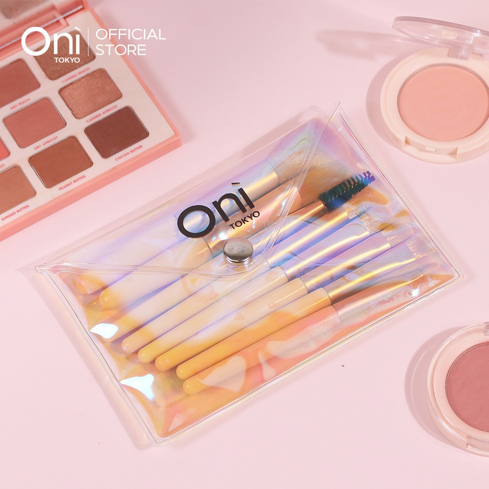 Oni Makeup Brush Set 8 Pcs Foundation Brush Blending Brush Eyeshadow ...