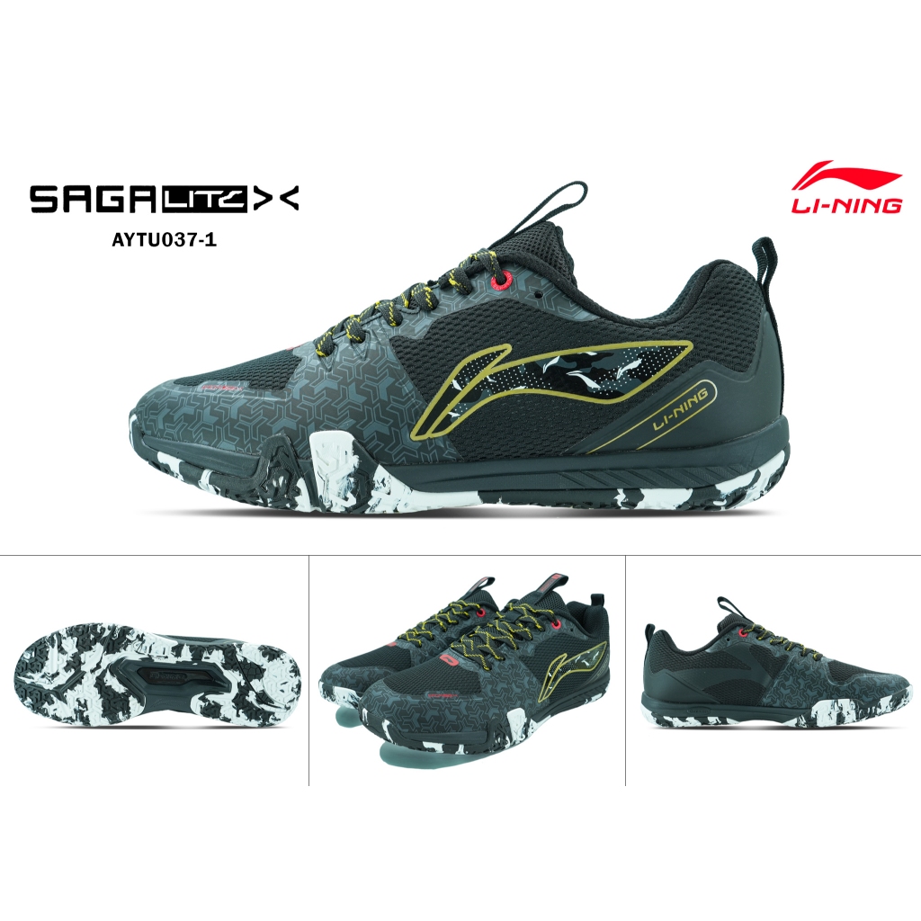 รองเท้าแบดมินตัน รองเท้ากีฬา LI-NING รุ่น SAGA LITE X AYTU037 แถม ถุง ...