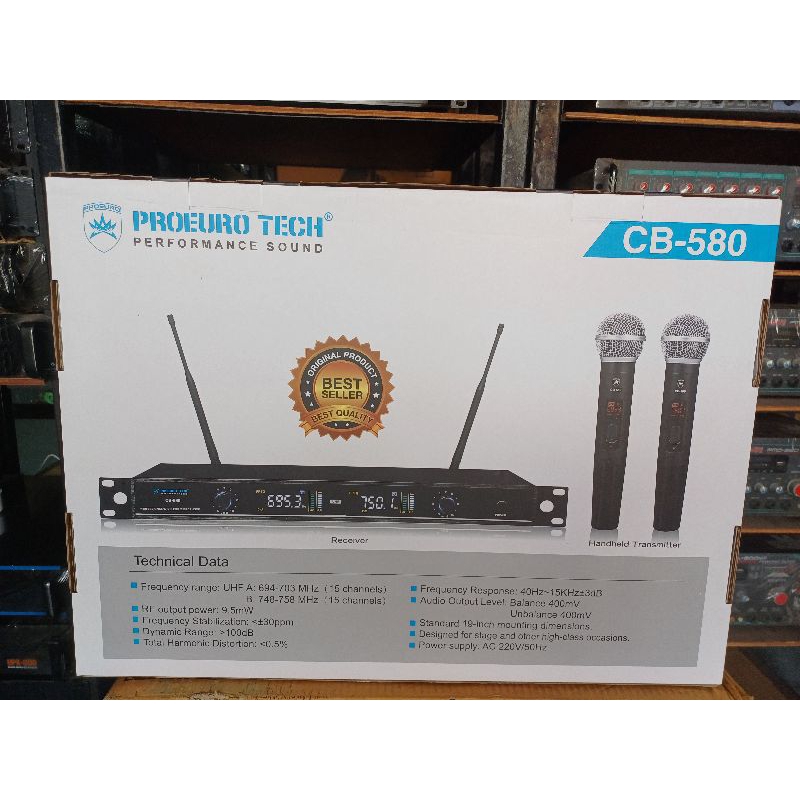 ไมค์ลอย PROEUROTECH CB-580 จูนคลื่นได้ ด้ามไมค์เป็นเหล็ก | Shopee Thailand