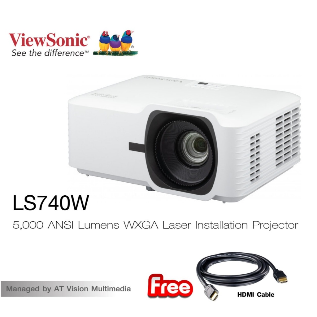ViewSonic LS740W 5000 Lumens WXGA Laser Projector with 1.3x Optical ...