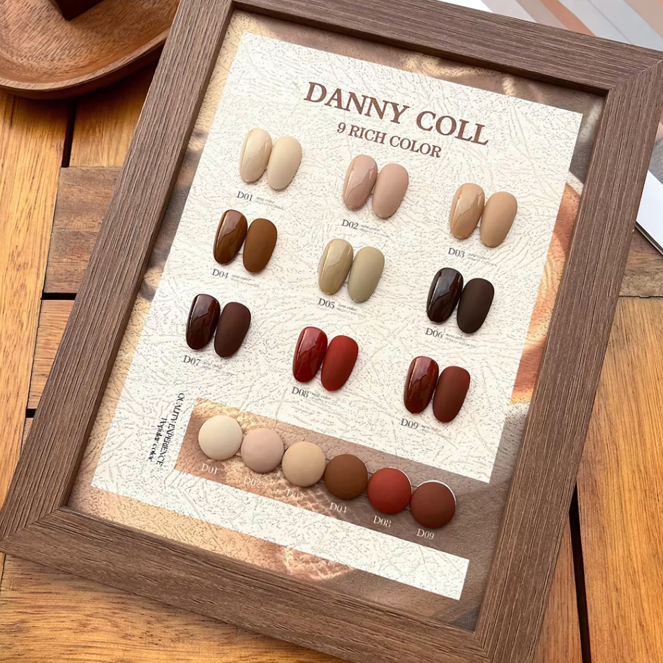 สีทาเล็บเจล โทนสีน้ำตาล DANNY COLL รุ่น N82 สีเจลโทนนู้ด ยกชุด 9 สี แถม ...