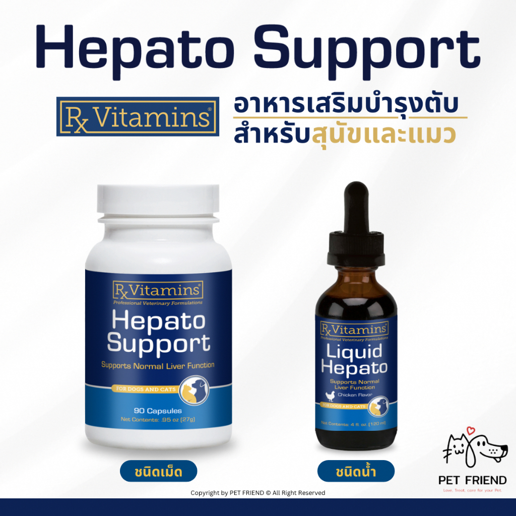 Hepato Support & Liquid Hepato 🐶🐱 (Rx Vitamins) อาหารเสริมบำรุงตับสัตว์ ...