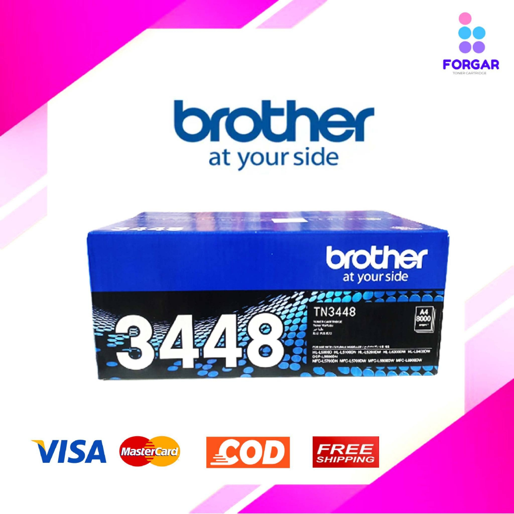 Brother TN-3448 Black หมึกโทนเนอร์ สีดำ ของแท้ (ปริมาณการพิมพ์ 8,000 ...