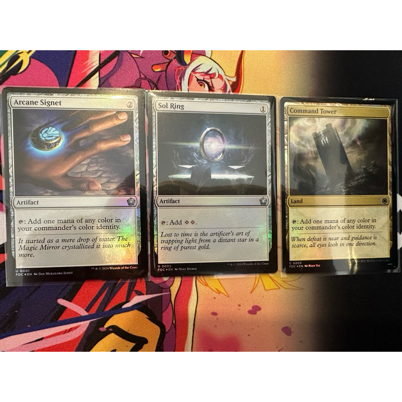 Sol Ring Foil, Arcane Signet Foil, Command Tower Foil การ์ด Magic The ...