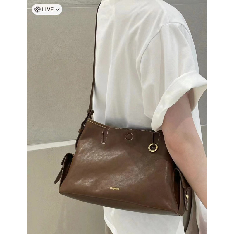 Songmont The Small Hobo Bag 🫶🏻🤎🖤 ของแท้จากแบรนด์ อุปกรณ์ครบ | Shopee ...
