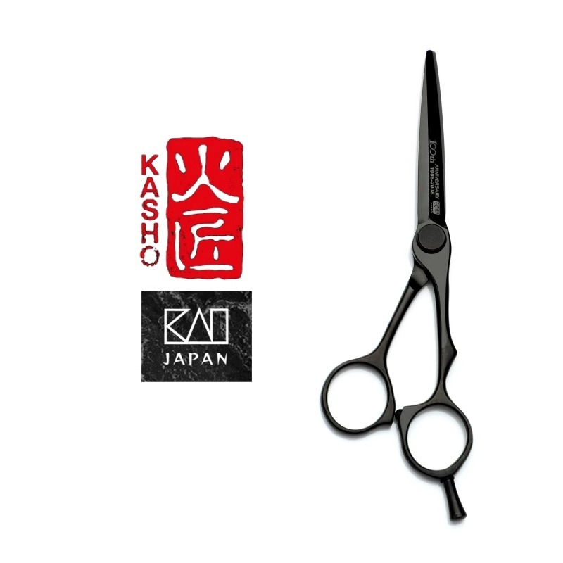 กรรไกรตัดผม kasho Scissors Barber Scissors 100th Anniversary Limited Edition 6 นิ้ว มือขวา ...