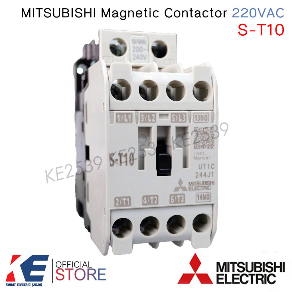 Mitsubishi แมกเนติก S-T10 220V AC คอนแทคเตอร์ คอยล์ 220V Magnetic Contactor ST10 มิตซูบิชิ ของ ...
