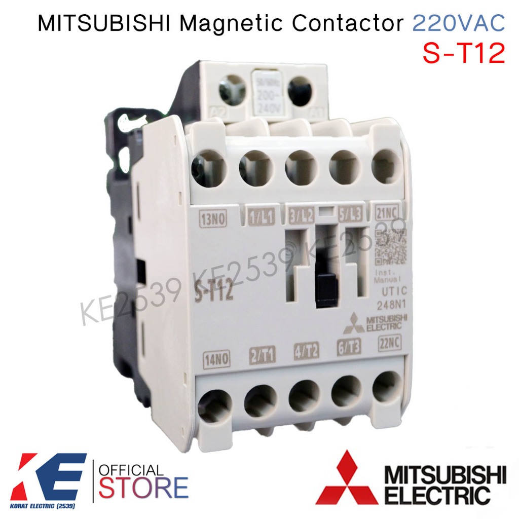 Mitsubishi แมกเนติก S-T12 220V AC คอนแทคเตอร์ คอยล์ 220V Magnetic Contactor ST12 มิตซูบิชิ ของ ...