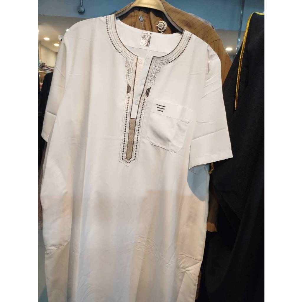 AE78โต้บผู้ชายแขนสั้น งานนำเข้า เนื้อผ้าไมหนา ใส่สบาย เหมาะสำหรับมุสลิม ...