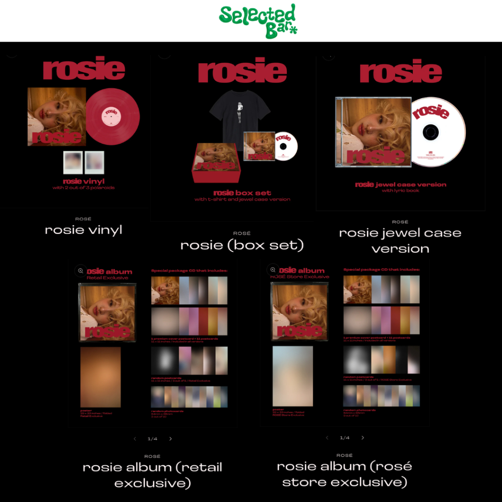 [พรีออเดอร์][จนกว่าเว็บจะปิด] อัลบั้ม ROSIE : ROSE LP/Box Set/Album ...