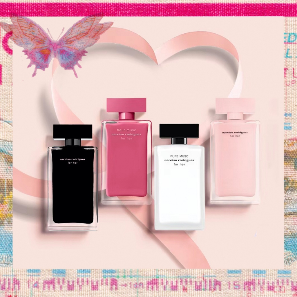 🌹จัดส่งฟรีทั่วโลก🌹Narciso Rodriguez For Her Pink EDP/Black EDT Perfume ...