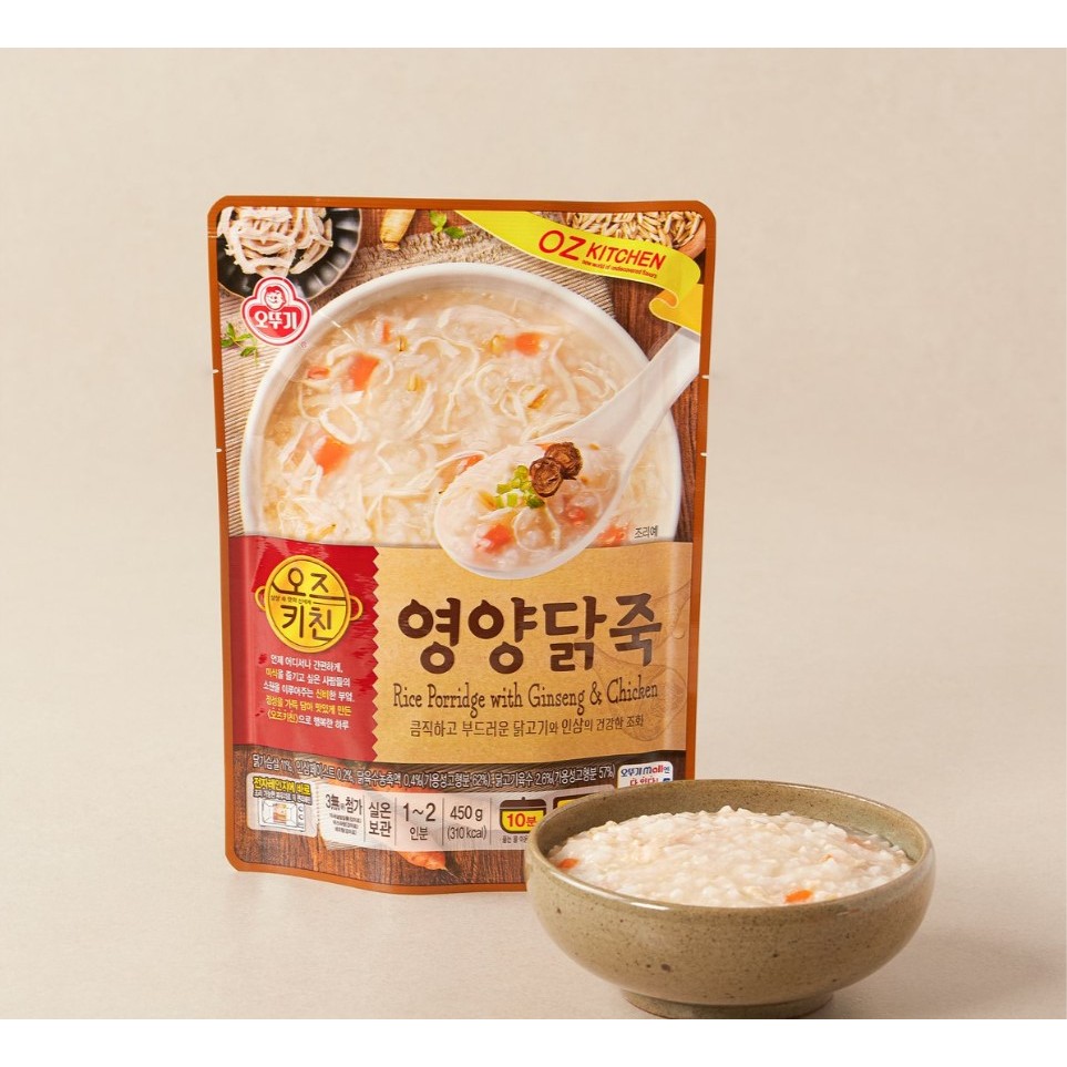 พร้อมส่ง 영양닭죽 ข้าวต้มไก่ฉีก และโสม Ottogi Rice Porridge with Ginseng ...