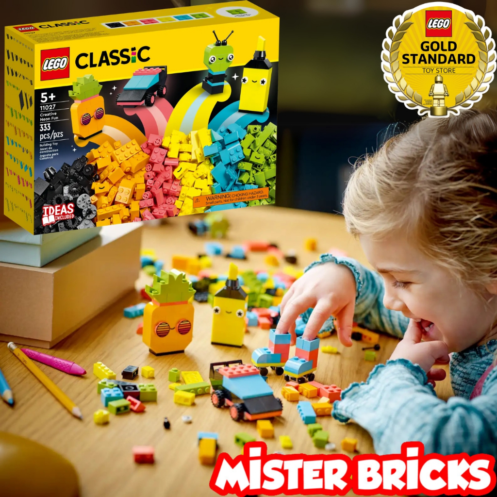LEGO® Classic Creative Neon Fun 11027 บล็อกสร้างสรรค์สีสดใส ดวงตาสุด ...