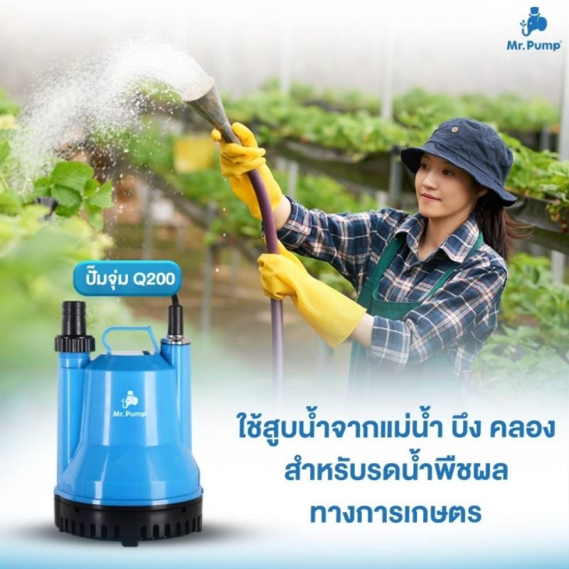 ปั้มจุ่ม Mr.Pump รุ่น Q200 ปั๊มแช่ | Shopee Thailand