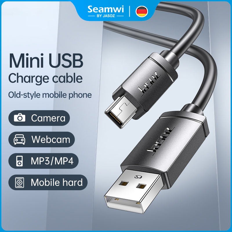 Seamwi สายเคเบิลข้อมูล USB ขนาดเล็ก Mini USB 2.0 480 Mbps สายเคเบิล ...