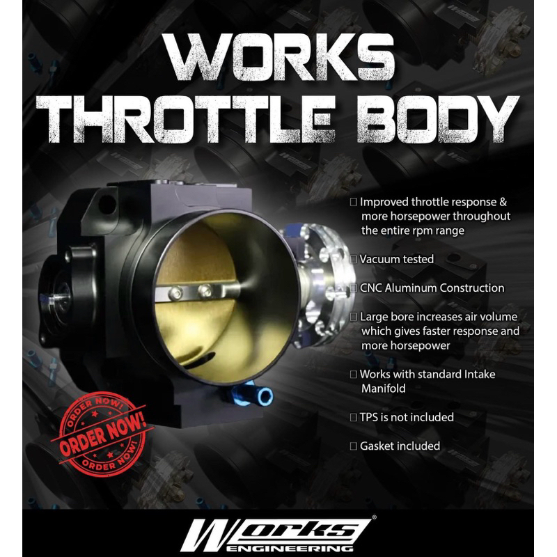 Works Throttle Body - Honda K20 K24 - 70mm ลิ้นปีกผีเสื้อ | Shopee Thailand